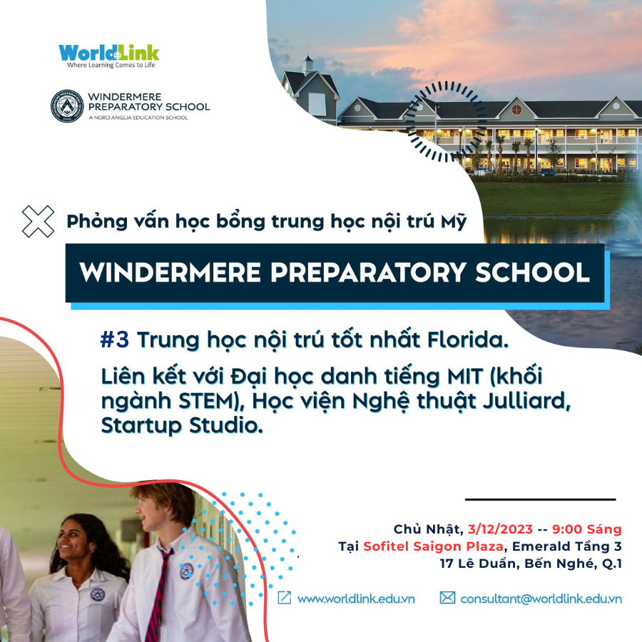 Trung học nội trú Windermere Preparatory School, Florida - Mỹ ...